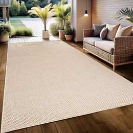my home Teppich &raquo;Venedig auch als L&auml;ufer erh&auml;ltlich&laquo; rechteckig 4 mm H&ouml;he In- und Outdoor geeignet, Sisal-Optik, Wetterfest & UV-best&auml;ndig beige 