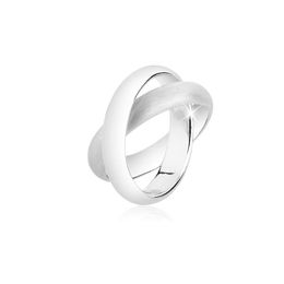 NENALINA Damen Fingerring &raquo;Wickelring Basic Geb&uuml;rstet Verschlungen 925 Silber&laquo; silber