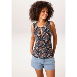 Aniston Casual Damen Aniston CASUAL Tanktop mit fantasievollem Paisley-Muster - NEUE KOLLEKTION 40