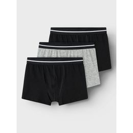 name it Kinder Trunk &raquo;NKMBOXER 3P&laquo; Packung, 3 Stk. eng, Jersey, Logoschriftzug, angesetztes B&uuml;ndchen schwarz 86, 3 Stk.