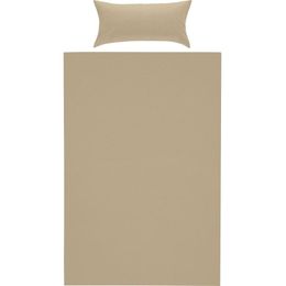 Erwin M&uuml;ller Erwin M&uuml;ller Edel Flanell Bettw&auml;sche N&ouml;rdlingen in taupe | Gr.: 155x220 cm (40x80 cm)