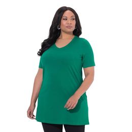 Ulla Popken Longshirt in smaragd gr&uuml;n | Gr.: 62/64