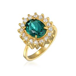 Elli Ring 925 Sterling Silber in Gold | Gr.: 54
