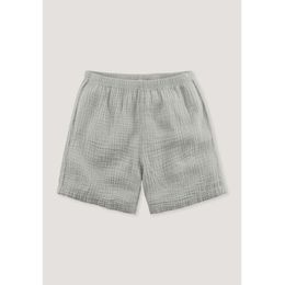 hessnatur Musselin Shorts PURE COMFORT aus reiner Bio-Baumwolle in nebelgrau | Gr.: 134/140