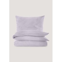 hessnatur Musselin Bettw&auml;sche-Set in lavendel | Gr.: 155x220 cm (80x80 cm)