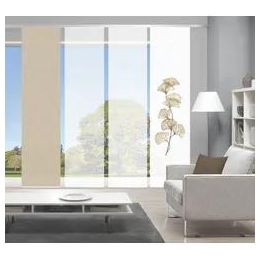 Schiebegardine Vision S "BERTO 4er SET" Gr. 1, beige (sand), B:60cm H:260cm, Polyester, Gardinen, Schiebevorhang Digidruck 4er Set BERTO