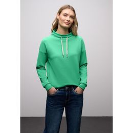 Street One Damen Street One Sweatshirt, mit Stehkragen und Kordelzug 36