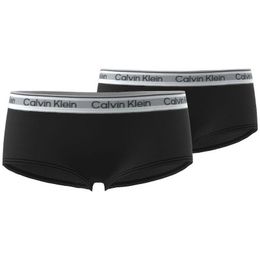 Calvin Klein Underwear Herren Hipster &raquo;2PK SHORTY&laquo; Packung, 2er-Pack, Mit Markennamen auf dem Bund, f&uuml;r Kinder 152/158