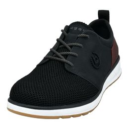 Bugatti Herren Bugatti Sneaker mit Ziern&auml;hten, Freizeitschuh, Halbschuh, Schn&uuml;rschuh schwarz 45