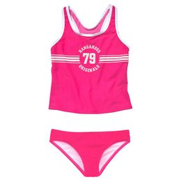 Kangaroos M&auml;dchen Kangaroos Tankini &raquo;Sporty&laquo; mit sportlichem Frontdruck pink 122/128, N-Gr