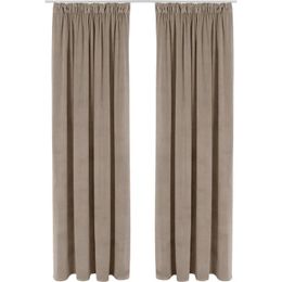 LeGer Home by Lena Gercke Vorhang &raquo;Samt Ladina&laquo; Multifunktionsband 1 Stk. tlg. blickdicht, gewebt, verschiedene Gr&ouml;&szlig;en, Bestseller beige Polyester, 