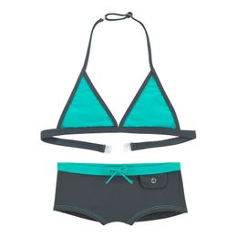 Buffalo M&auml;dchen Triangel-Bikini mit trendiger Hotpants blau 122/128, N-Gr