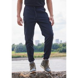 John Devin Damen Jogger Pants Trekking-Outdoor-Hose mit Bel&uuml;ftung im Kniebereich schwarz 46, N-Gr