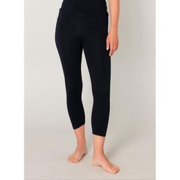 Base Level Damen Caprileggings &raquo;Ycarus&laquo; In weicher Viskose-Mischqualit&auml;t blau 46, N-Gr