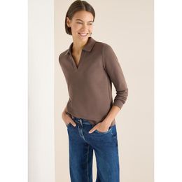 Cecil Damen Langarmshirt mit Polokragen M (40)
