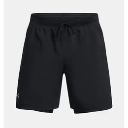 Under Armour Herren 2-in-1-Shorts &raquo;UA LAUNCH 7 2-IN-1 SHORTS&laquo; f&uuml;r vielseitige Aktivit&auml;ten, leichtes Material XL, N-Gr