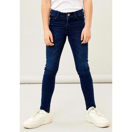 name it M&auml;dchen Skinny-fit-Jeans &raquo;NKFPOLLY SKINNY JEANS&laquo; aus bequemem Stretchdenim blau 116, N-Gr