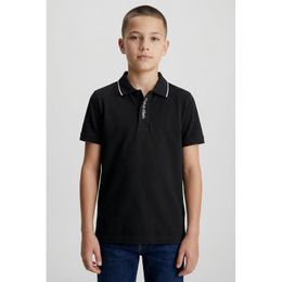 Calvin Klein Jeans Jungen Poloshirt &raquo;EMBRO. CK LOGO PIQUE POLO&laquo; f&uuml;r Kinder bis 16 Jahre, mit Stickerei schwarz 4 (104)