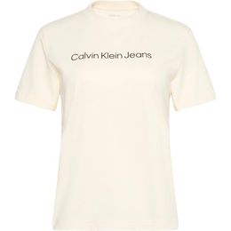 Calvin Klein Jeans Damen T-Shirt &raquo;A- INST. LOGO CLASSIC TEE SS&laquo; mit Logoschriftzug S (38)
