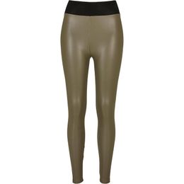 Urban Classics Damen Urban Classics Leggings &raquo; Damen Ladies Faux Leather High Waist Leggings&laquo; M, US-Gr&ouml;&szlig;en