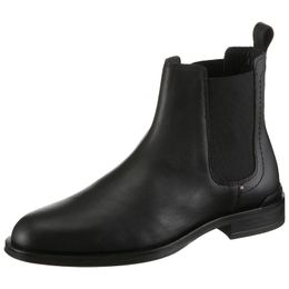 Tommy Hilfiger Herren Chelseaboots &raquo;CORPORATE HILFIGER LTH CHESLEA&laquo; , Stiefelette, Businessschhuh mit Stretcheinsatz 44