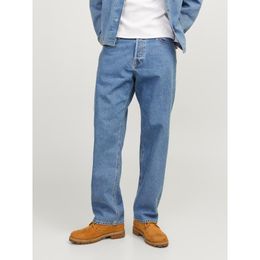Jack & Jones Jack & Jones Herren Relax-fit-Jeans &raquo;JJIEDDIE mit hoher Taille und lockerer Passform&laquo; mit Faded-Effekten 32, L&auml;nge 34