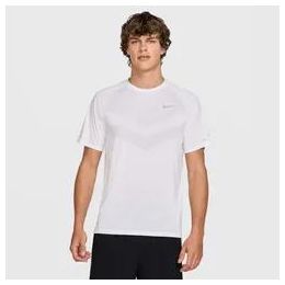 Laufshirt Nike "Nike Stride Men's Dri-FIT ADV Short-Sleeve Running Top", Herren, Gr. M, wei&szlig;, reflect, Obermaterial: 100% Polyester, normal, Rundhals, Shirts Laufshirt