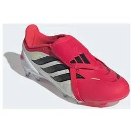 Fu&szlig;ballschuh Adidas PERFORMANCE "PREDATOR LEAGUE F&Uuml;R KIDS MIT UMSCHLAGBARER ZUNGE F&Uuml;R FESTE B&Ouml;DEN", M&auml;dchen, Gr. 36, lucid rot, core schwarz, ftwr wei&szlig;, Synthetik, Textil, Schuhe Fu&szlig;ballschuh, Au&szlig;ensohle f&uuml;r Rasen und feste B&ouml;den, f&uuml;r Jugendliche & Kinder