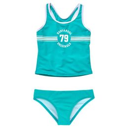 Kangaroos M&auml;dchen Kangaroos Tankini &raquo;Sporty&laquo; mit sportlichem Frontdruck blau 122/128, N-Gr