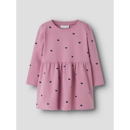 name it M&auml;dchen Sweatkleid &raquo;NMFDAVINA LS SWEAT BRU DRESS NOOS&laquo; im tollen Alloverprint 122, N-Gr