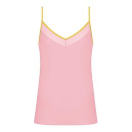 Mey Top 'Poetry Almost Sheer' Damen Gr&ouml;&szlig;e XS gelb / rosa