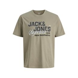 Jack & Jones PlusSize Jack & Jones Plussize Herren Jack & Jones PlusSize Rundhalsshirt &raquo;JJELOGO TEE SS O-NECK 2 COL SS26 SN PLS&laquo; mit auff&auml;lligem Print 6XL