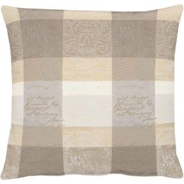 Apelt Dekokissen &raquo;3042 Zeitlos elegantes Jacquardmotiv&laquo; Kissenh&uuml;lle ohne F&uuml;llung, 1 St&uuml;ck beige Polyester