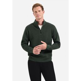 NO EXCESS Herren NO EXCESS Stehkragenpullover &raquo; Melierter Half-Zip-Sweater&laquo; XL