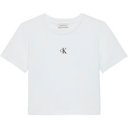 Calvin Klein Jeans Damen T-Shirt &raquo;LOGO CROPPED TEE&laquo; Regular fit mit Rundhalsausschnitt, mit Logoschriftzug XS (36)