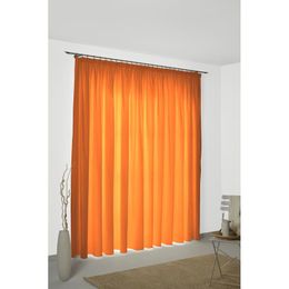 WIRTH Vorhang &raquo;Felsted&laquo; Kr&auml;uselband 1 Stk. tlg. orange Jacquard, Polyester