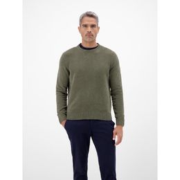Lerros Herren Lerros Rundhalspullover langarm und mit breiten Strickb&uuml;ndchen XL