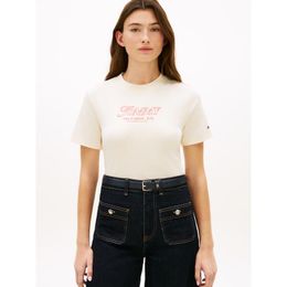 Tommy Hilfiger Damen Kurzarmshirt &raquo;TILT GRAPHIC REG C-NK SS TEE&laquo; mit gro&szlig;em Logo-Print S (36/38)