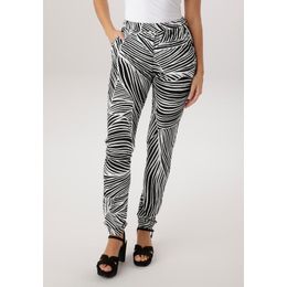 Aniston Selected Damen Aniston SELECTED Schlupfhose mit trendigen Allover-Print - NEUE KOLLEKTION 42, N-Gr