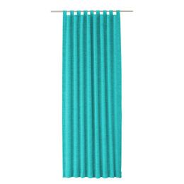 WIRTH Vorhang &raquo;Trondheim 328 g/m&sup2;&laquo; Schlaufen 1 Stk. tlg. blau Chenille, Polyacryl