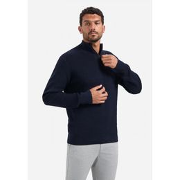 NO EXCESS Herren NO EXCESS Stehkragenpullover &raquo; Melierter Half-Zip-Sweater&laquo; M