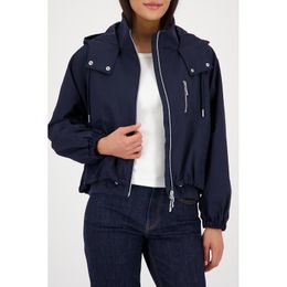monari Damen Outdoorjacke mit Kapuze Stehkragen, Oversized Fit, Ripp-Details an Kragen und Bodysaum 44