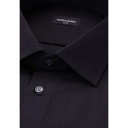 Seidensticker Herren Seidensticker Businesshemd &raquo;Schwarze Rose&laquo; Slim 1/1 Kentkragen Uni XXL (45-46), normale &Auml;rmell&auml;ngen