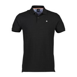 Lerros Herren Lerros Poloshirt mit dezenter Stickerei auf der Brust schwarz XXL (56/58)