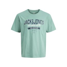 Jack & Jones PlusSize Jack & Jones Plussize Herren Jack & Jones PlusSize Rundhalsshirt &raquo;JJELOGO TEE SS O-NECK 2 COL SS26 SN PLS&laquo; mit auff&auml;lligem Print 6XL