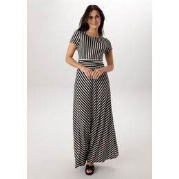 Aniston Selected Damen Aniston SELECTED Sommerkleid mit modernen, grafischen Streifenverlauf - NEUE KOLLEKTION 40, N-Gr