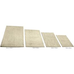 Kinzler Badematte &raquo;Chenille&laquo; H&ouml;he 18 mm rutschhemmend beschichtet fu&szlig;bodenheizungsgeeignet Badteppich, Uni Farben, weich, als rechteckig & halbrund 