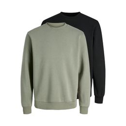 Jack & Jones Jack & Jones Herren Sweatshirt &raquo;JJEBRADLEY SWEAT CREW 2PK MP&laquo;, 2 tlg. Materialmix, relaxed fit M