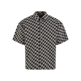 Urban Classics Herren Urban Classics Langarm-Poloshirt &raquo; Laser Check Printed Boxy Shirt&laquo; 1 Stk. L