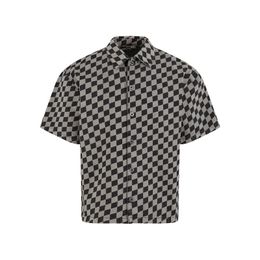 Urban Classics Herren Urban Classics Langarm-Poloshirt &raquo; Laser Check Printed Boxy Shirt&laquo; 1 Stk. XL